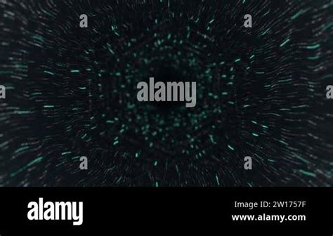 Abstract Technology Background With Animation Of Flying Into Tunnel