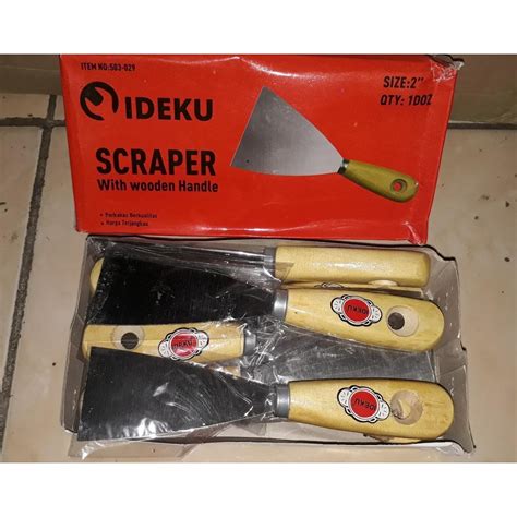 Jual Ideku Kape Dempul 2 Inchi Gagang Kayu Kapi 2 In Scrapper 2 Inch Shopee Indonesia