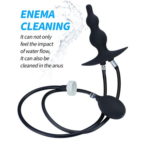 Sexy Costumes Inflatable Anal Plug Vagina Douche Anus Enema Cleaner Ass