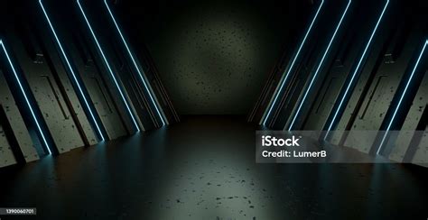 메탈릭 또는 콘크리트 사이버펑크 메탈 외계인 쇼룸 스포트라이트 실버 그레이 배경 0명에 대한 스톡 사진 및 기타 이미지 0명 개념 개념과 주제 Istock