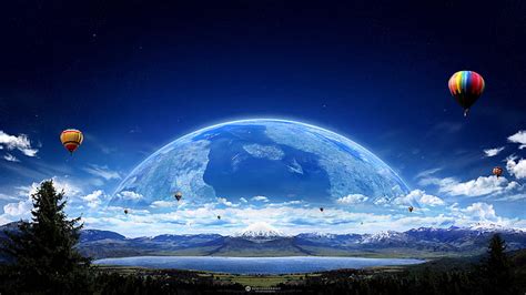 Sci Fi Planet Rise HDデスクトップの壁紙 Wallpaperbetter