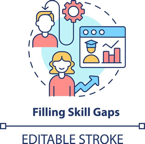Filling Skill Gaps Concept Icon Microtraining Best Practice Abstract Idea Thin Line