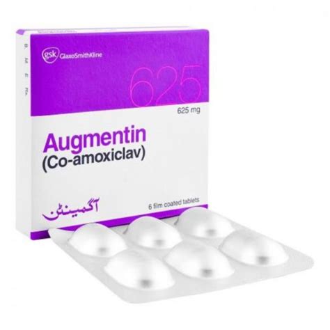 Augmentin Tablets 625mg 1 Box 1 Strip1 Strip 6 Tablets