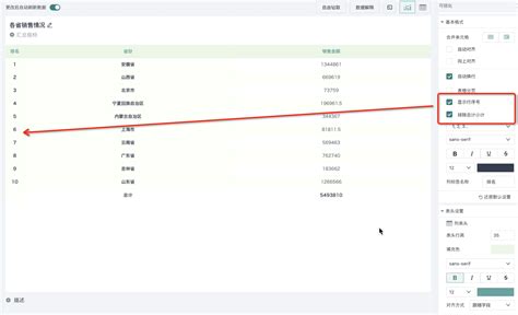 表格 图表属性 观远数据