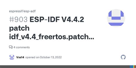 ESP IDF V4 4 2 Patch Idf V4 4 Freertos Patch Doesn T Match AUD 4147