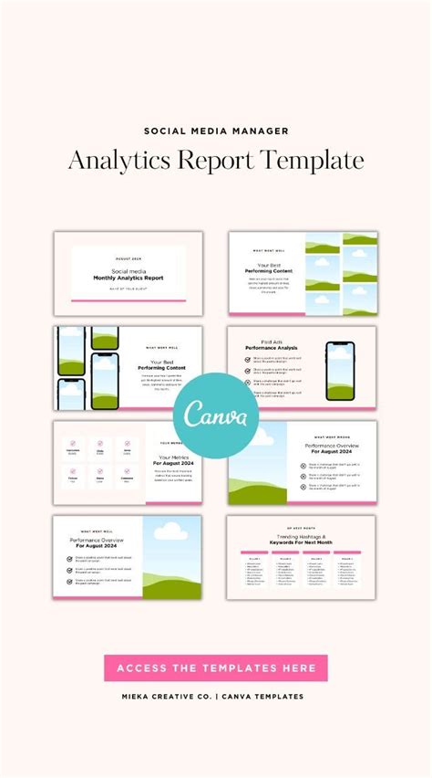 🖍social Media Analytics Report Template Social Media Strategy