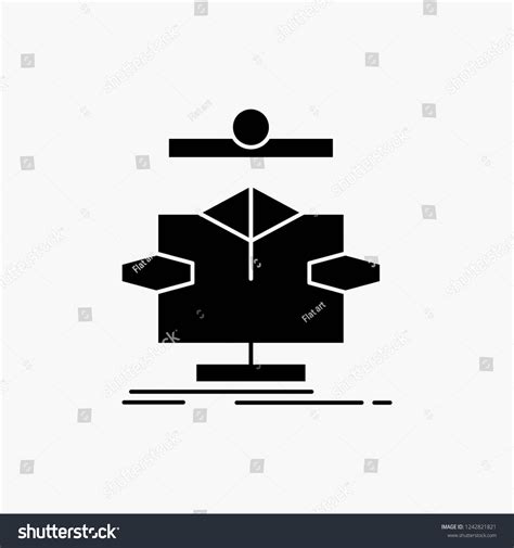 Algorithm Chart Data Diagram Flow Glyph เวกเตอร์สต็อก ปลอดค่า