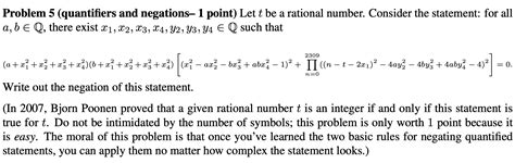 Solved Problem Quantifiers And Negations Point Lett Chegg