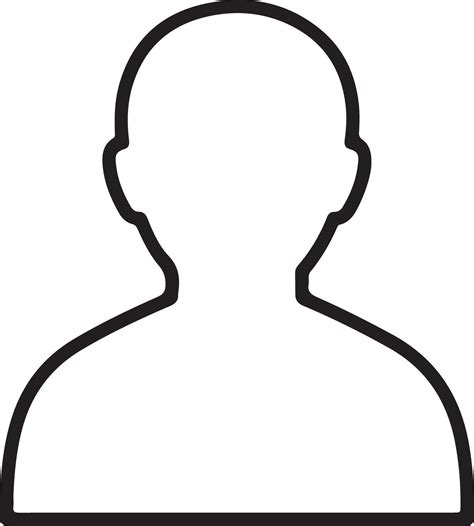 Sencillo Contorno Usuario Perfil Icono Representando Un Persona O