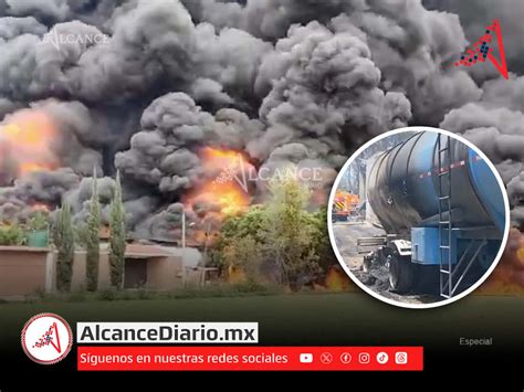 Pipa derrama combustible se incendia y provoca explosión en Chipilo