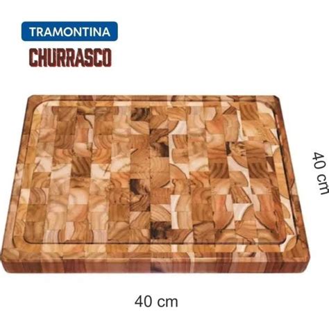 Tábua para Churrasco Tramontina em Madeira Invertida Teca