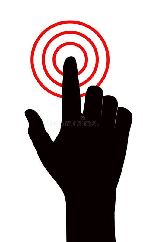 Hand Pressing Alarm Button Vector Stock Vector Illustration Of