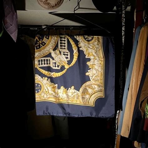 【vintage】silk Scarf 古着屋【柊 Hiragi 70s】