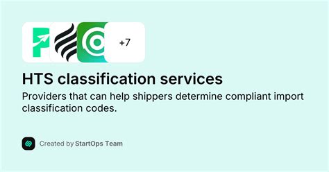 Hts Classification Services · Startops