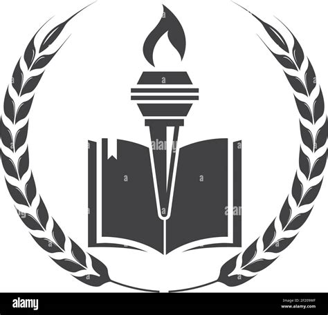 Education And Torch Logo Illustration Vector Design Stock Vector Image
