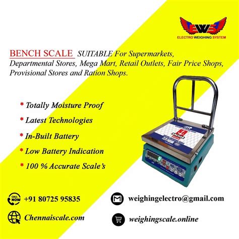 Electronic Bench Scale Weighing Capacity 50 Kg 400400 Mm At ₹ 5800