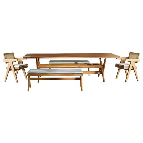 Pierre Jeanneret 056 Capitol Complex Dining Set By Cassina For Sale At 1stdibs