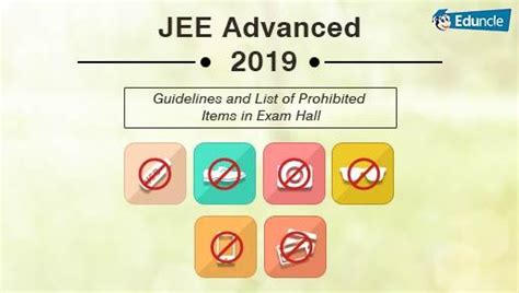 JEE Advanced 2019 Guidelines And List Of Prohibited Items In Exam Hall