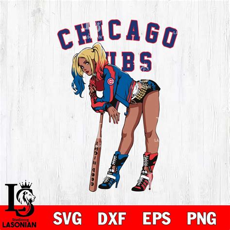 Chicago Cubs Black Fan Girl Harley Quinn Mlb Lasoniansvg