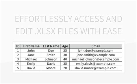Effortlessly Access And Edit Xlsx Files With Ease Excel Template And