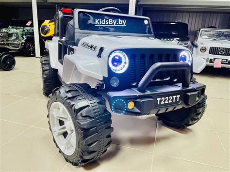 Детский электромобиль RiverToys T222TT 4WD (белый) Jeep Полноприводный ...