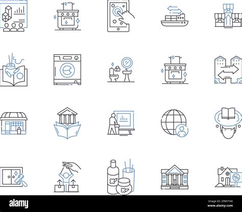 Smart City Outline Icons Collection Smart City Intelligent Automated Connected Sustainable