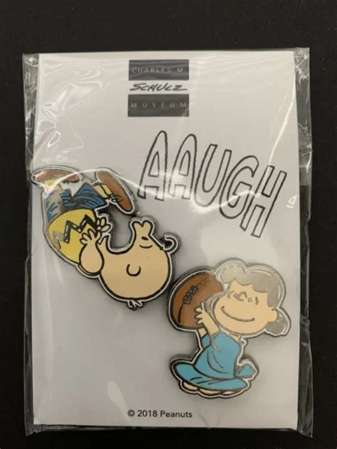 Charles M Schulz Museum Peanuts Charlie Brown Lucy Football Gag Enamel