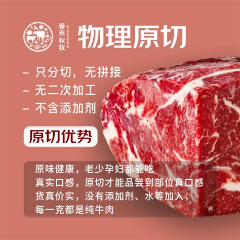 春禾秋牧 澳洲安格斯谷饲原切上脑牛排200g 进口生鲜烧烤牛肉健身 商品详情 菜管家
