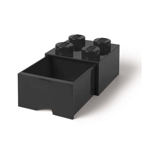 Lego Brick Drawer 4 Knobs 1 Drawer Stackable Storage Box Black