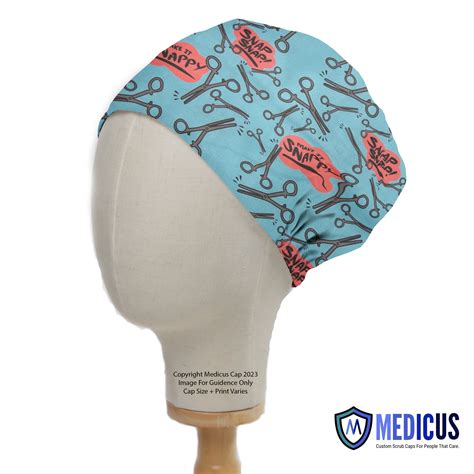 Satin Lined Scrub Caps Are Live Medicus Scrub Caps