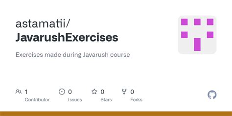 GitHub Astamatii JavarushExercises Exercises Made During Javarush Course
