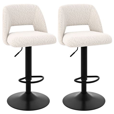 Costway Barhocker 2er Set Barstühle 63 83 Cm Höhenverstellbar