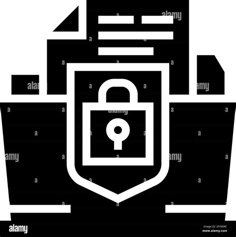 Protection Of Intellectual Property Glyph Icon Vector Illustration
