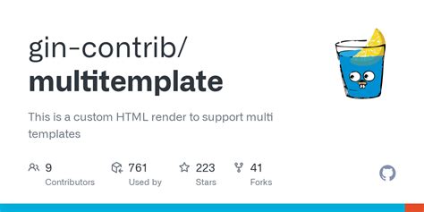 Github Gin Contribmultitemplate This Is A Custom Html Render To