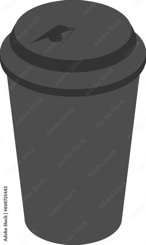 Стоковий вектор 검은색 커피 일회용 컵 벡터 일러스트 Adobe Stock