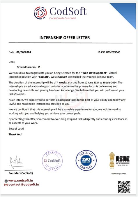 Sowndhar Rasu On Linkedin Webdevelopment Internship Careergrowth