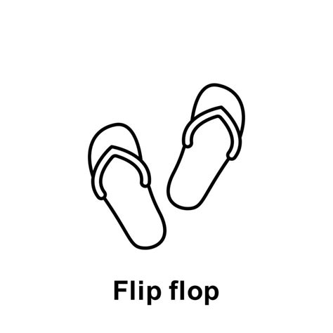 Flip Flop Vector Icon Illustration 23194570 Vector Art At Vecteezy
