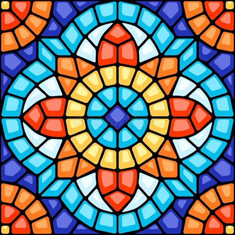 Ancient Mosaic Ceramic Tile Pattern Stock Vector Illustration Of