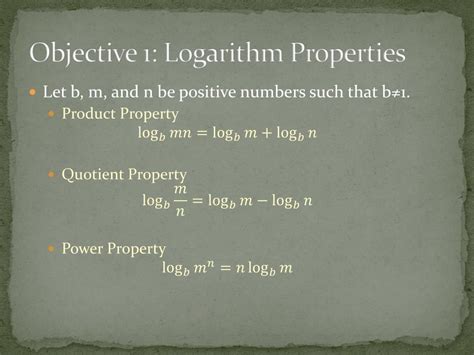 Ppt Logarithmic Expressions And Equations Powerpoint Presentation Free Download Id2646499