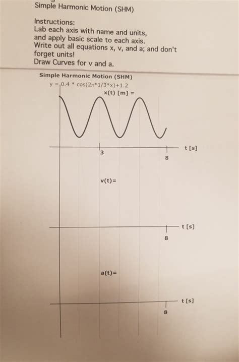 Solved Simple Harmonic Motion SHM Instructions Lab Each Chegg Com