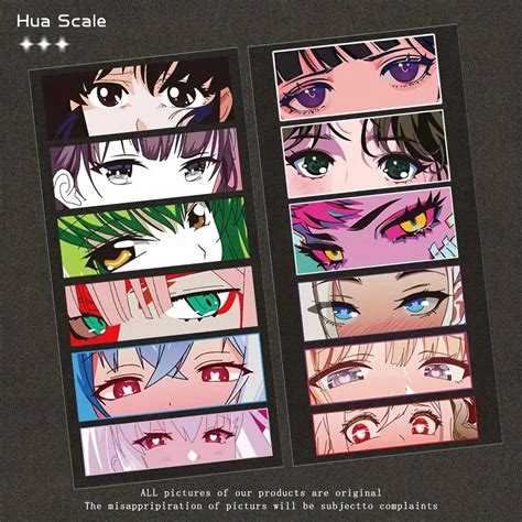 Brighten Ride Anime Two Dimensional Girl Eyes Reflective Car Temu