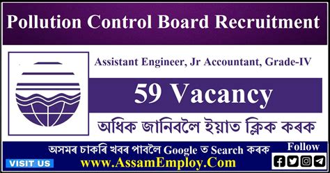 Pollution Control Board Recruitment 2023 59 Vacancy Online Apply