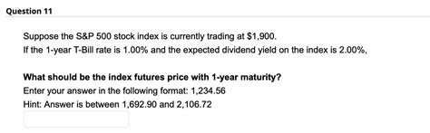 Solved Suppose The S P 500 Stock Index Is Currently Trading Chegg