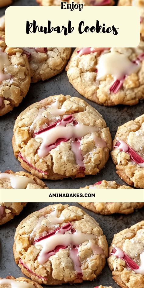 Rhubarb Cookies Recipe Amina Bakes