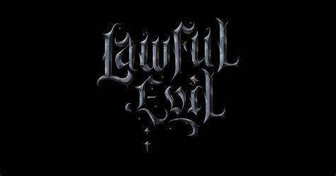 Alignment Lawful Evil Alignment Sticker Teepublic