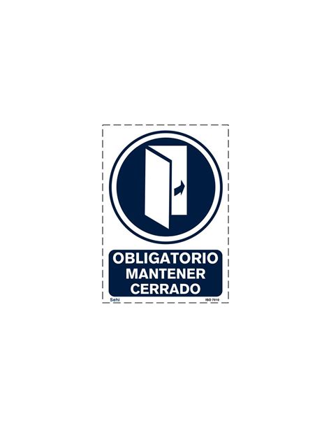 Señalización De Seguridad Obligatorio Mantener Cerrado