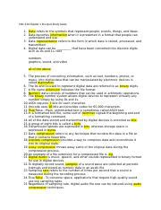 CISC 310 Chapter 1 Pre Docx CISC 310 Chapter 1 Pre Quiz Study Guide 1 Data Refers To The