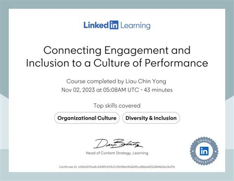 Liau Chin Yong On Linkedin Certificate Of Completion