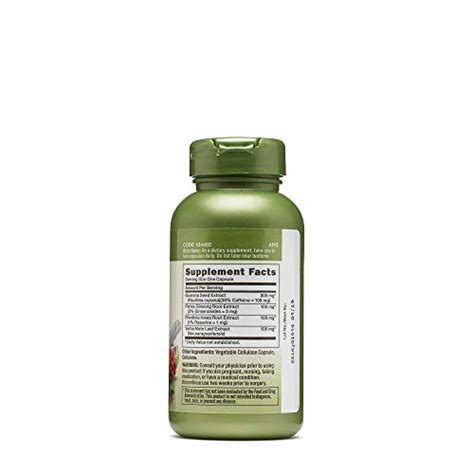 Gnc Herbal Plus Energy Formula 100 Capsules Natural Wonders