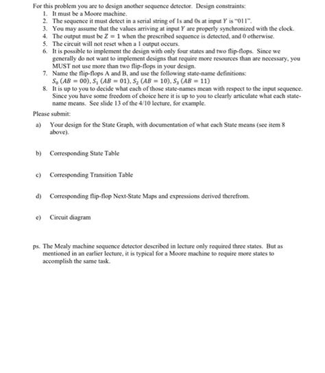 Solved For This Problem You Are To Design Another Sequence